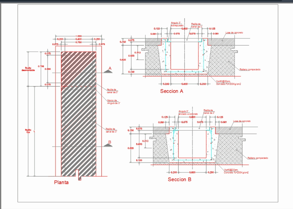 Boca de tormenta acero en AutoCAD | Descargar CAD (56.58 KB) | Bibliocad