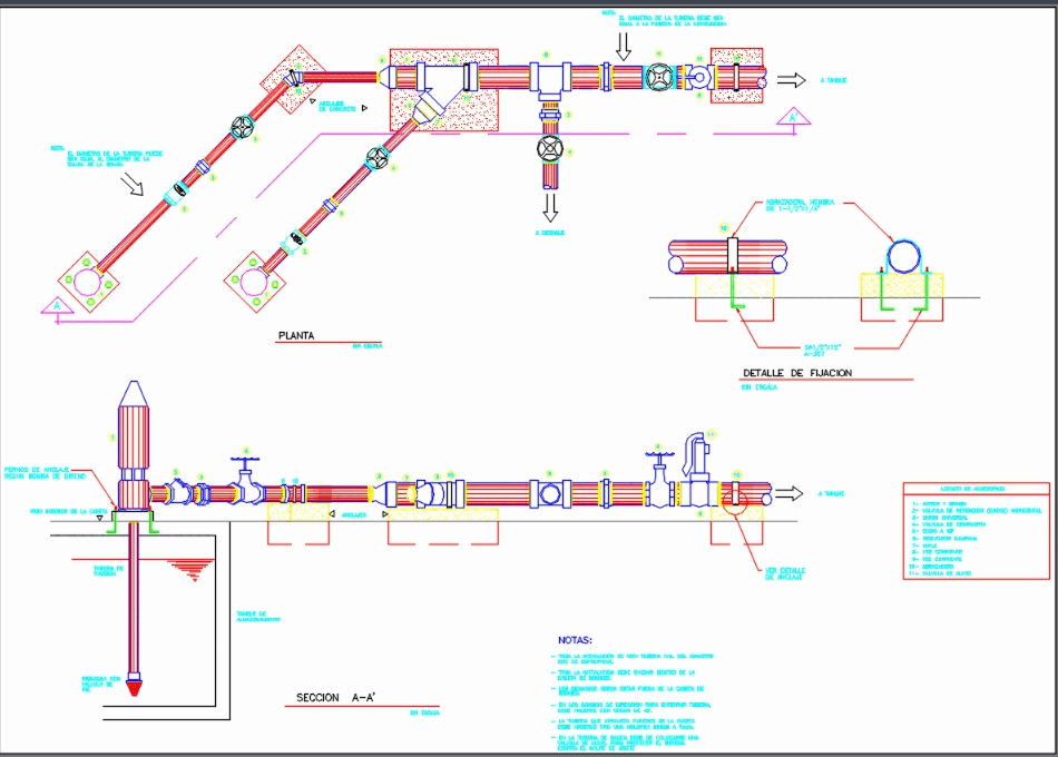 Sistema de bombeo en AutoCAD | Descargar CAD (229.16 KB) | Bibliocad