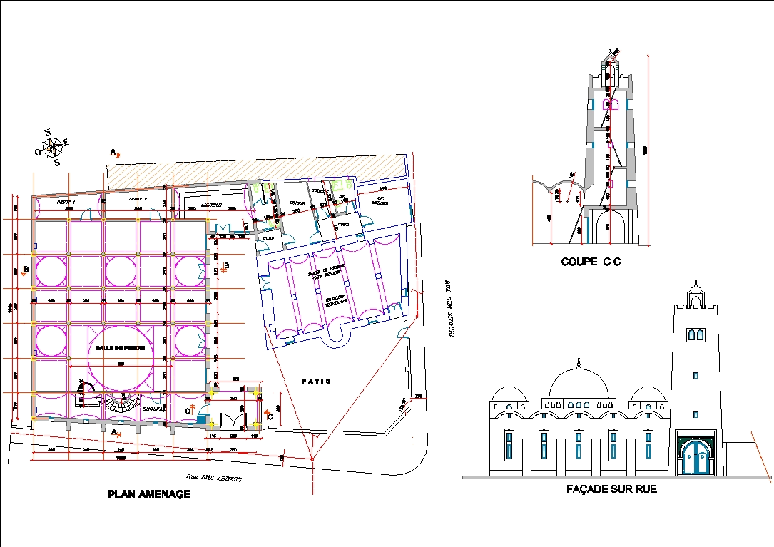 Mosque in AutoCAD | CAD download (191.4 KB) | Bibliocad