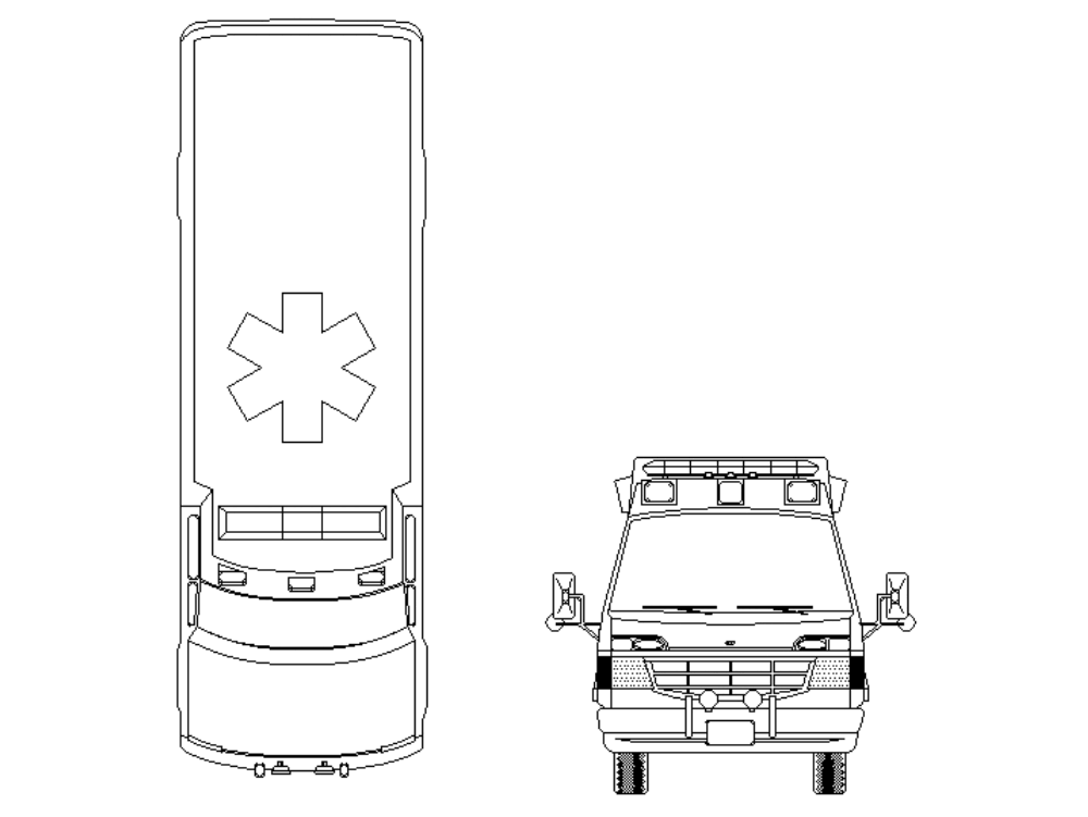 Ambulance in AutoCAD | Download CAD free (216.97 KB) | Bibliocad