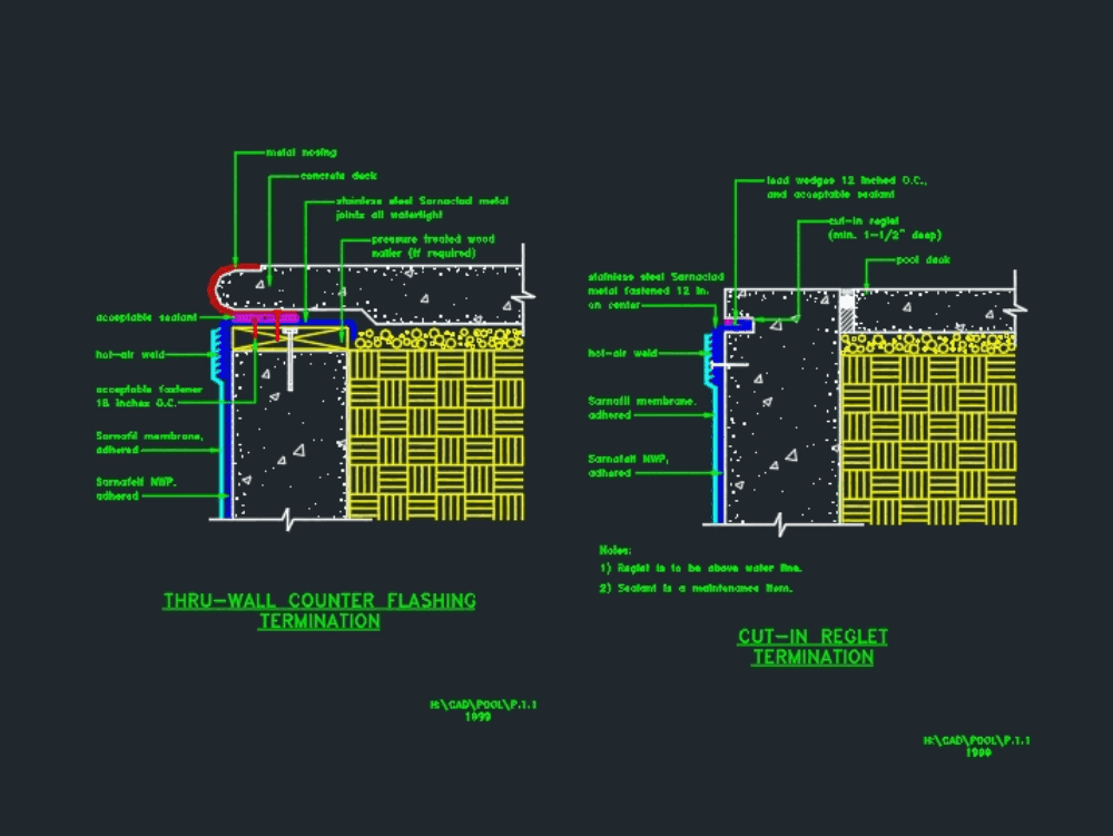 Detalles piscina en AutoCAD | Descargar CAD gratis (67.17 KB) | Bibliocad