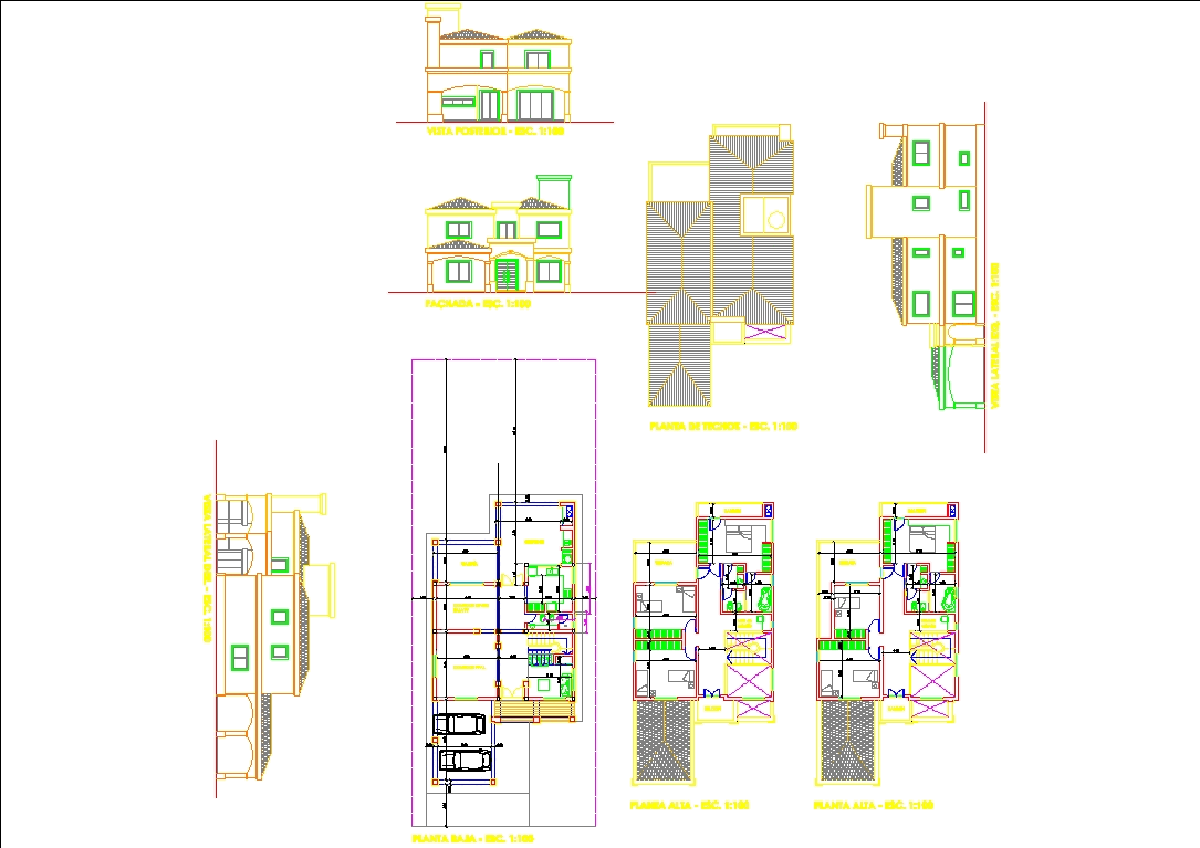 Maison individuelle de style classique (789.26 KB) | Bibliocad