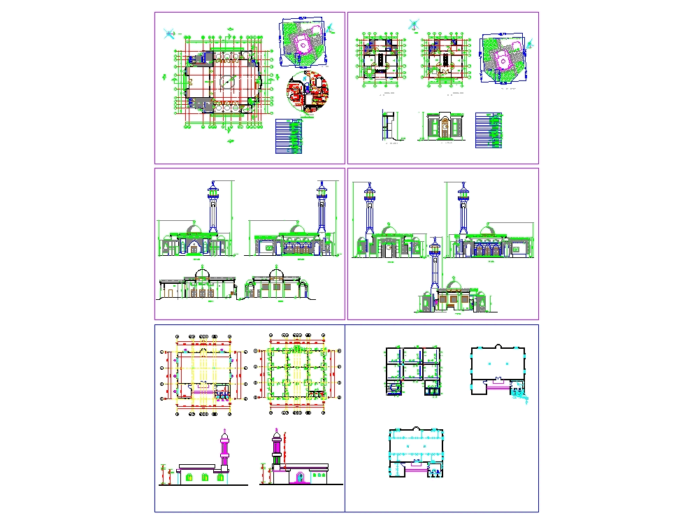 Mosque in AutoCAD | CAD download (813.56 KB) | Bibliocad