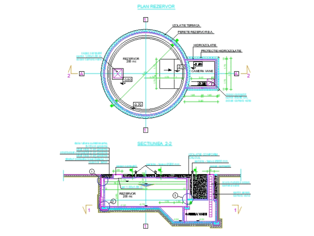 200m3 wassertank in AutoCAD | CAD Download (1.21 MB) | Bibliocad