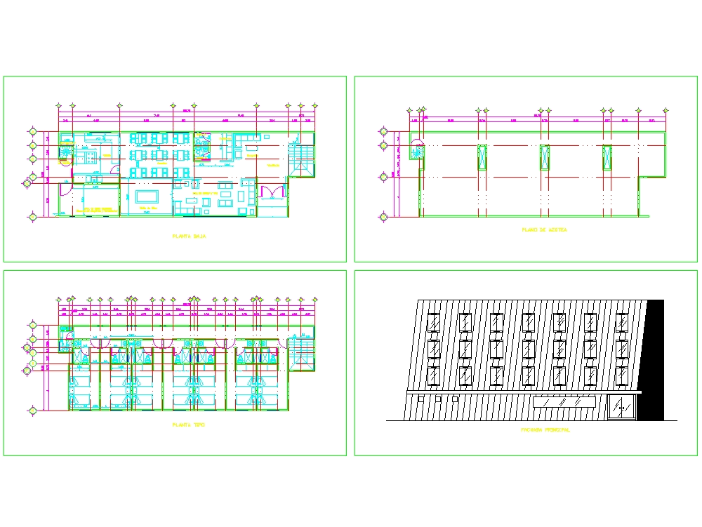 Proyecto hotel en AutoCAD | Descargar CAD gratis (145.57 KB) | Bibliocad