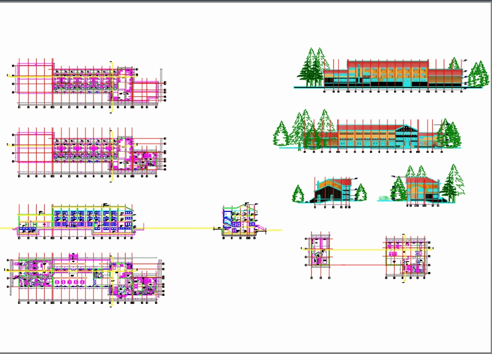 Motel in AutoCAD | CAD download (1.52 MB) | Bibliocad