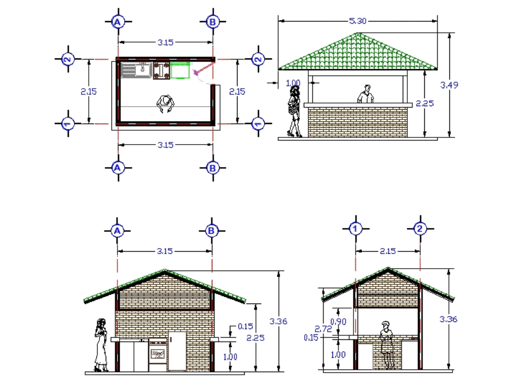 Locales en AutoCAD | Descargar CAD (251.69 KB) | Bibliocad