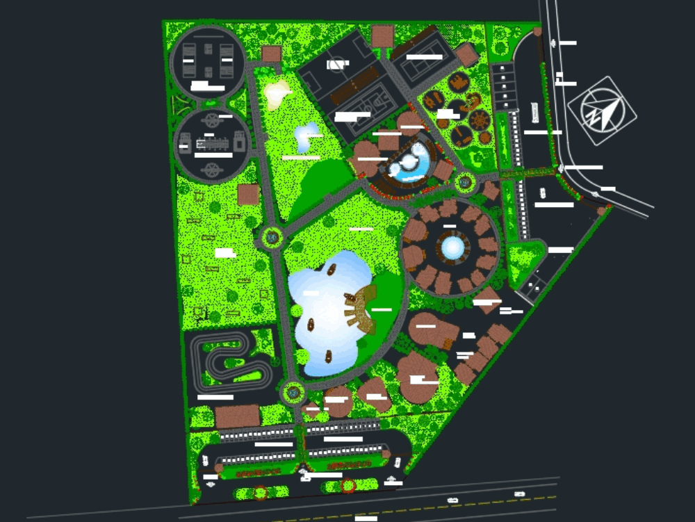 Ecotourism complex in AutoCAD | Download CAD free (2.3 MB) | Bibliocad