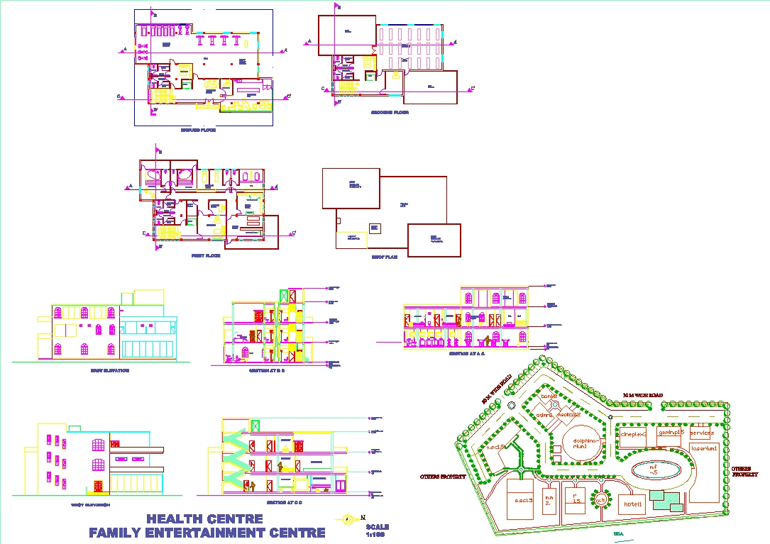 Yoga And Health Center In AutoCAD Download CAD Free 626 44 KB Bibliocad