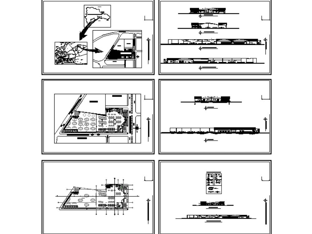 Market in AutoCAD | CAD download (3.62 MB) | Bibliocad
