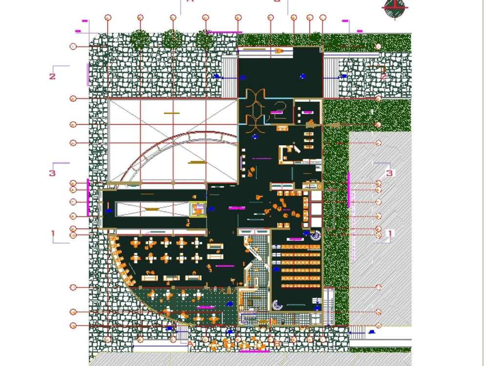 Planta de un museo en AutoCAD | Descargar CAD gratis (832.82 KB ...