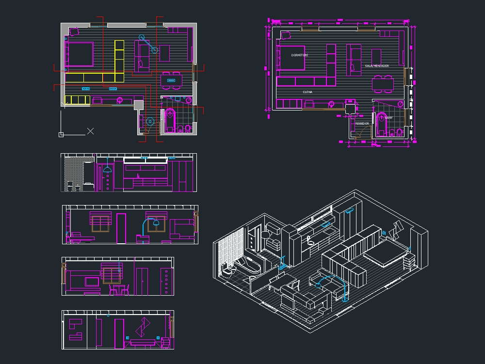 Loft en AutoCAD | Descargar CAD (400.57 KB) | Bibliocad