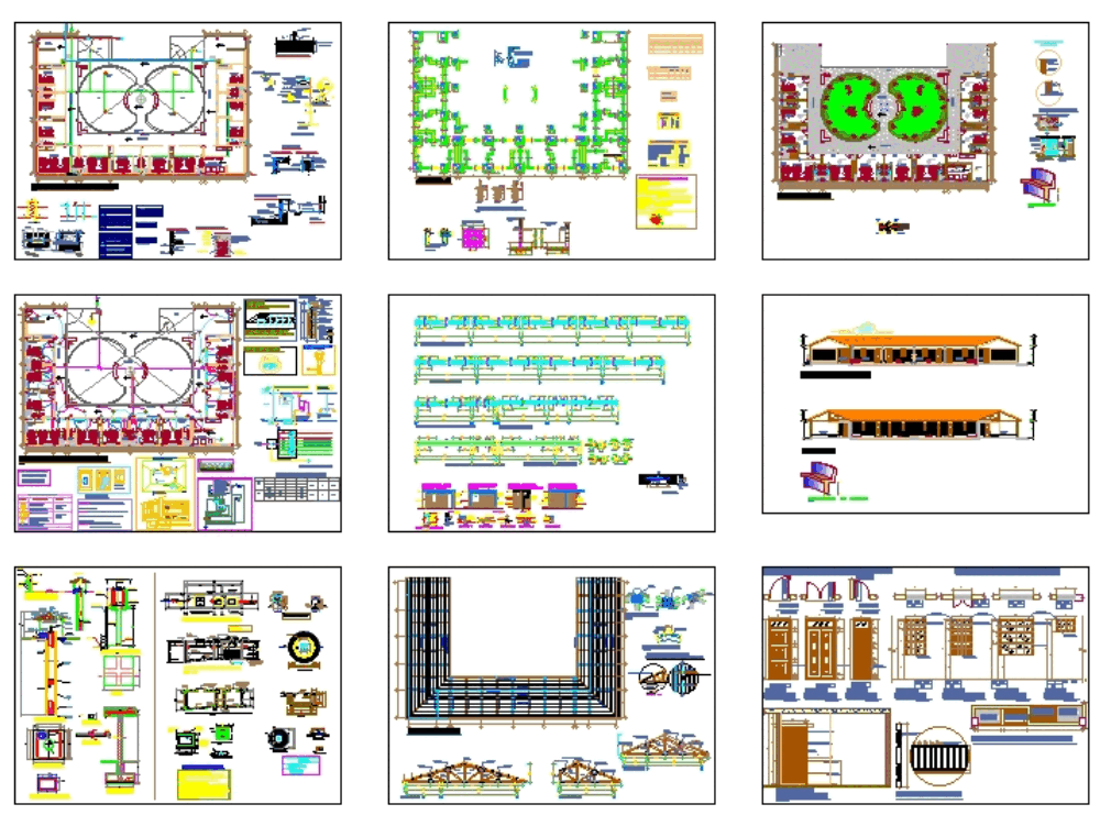 Complejo turistico en AutoCAD | Descargar CAD (4.81 MB) | Bibliocad