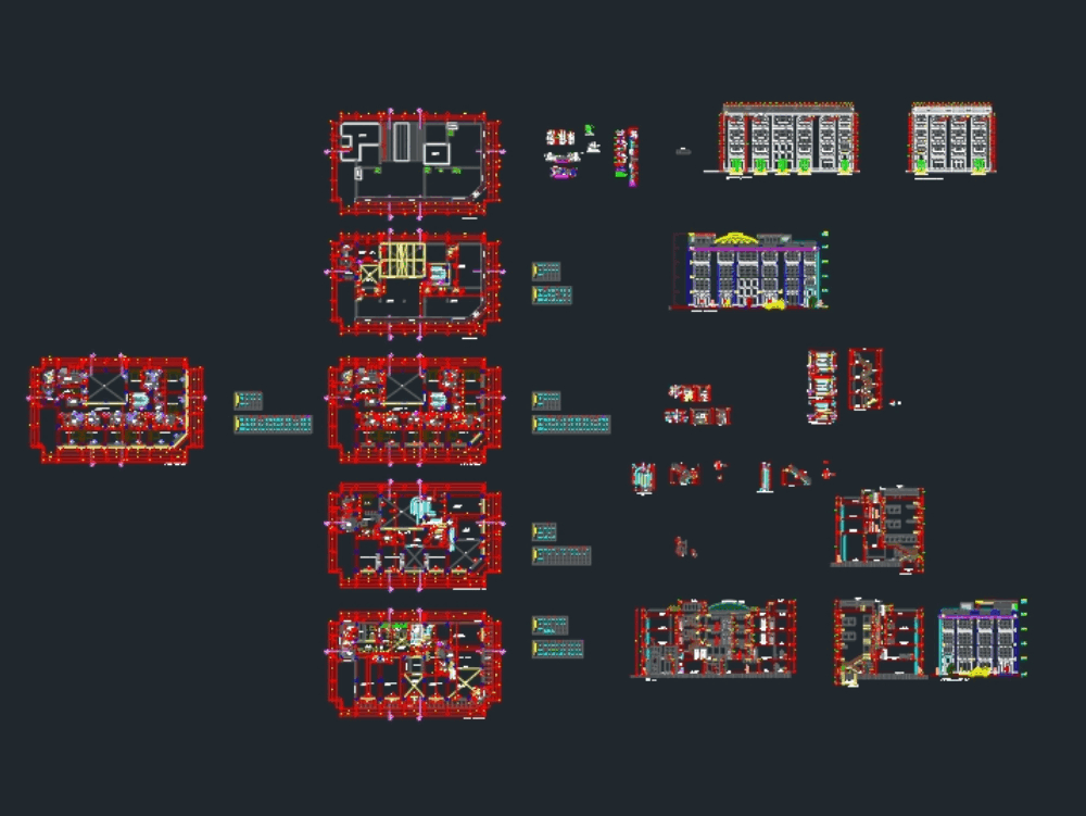 Commercial building in AutoCAD | CAD download (1.79 MB) | Bibliocad