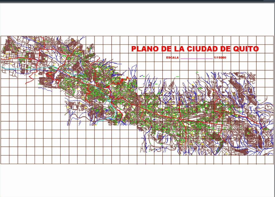 Quito map in AutoCAD | Download CAD free (2.4 MB) | Bibliocad