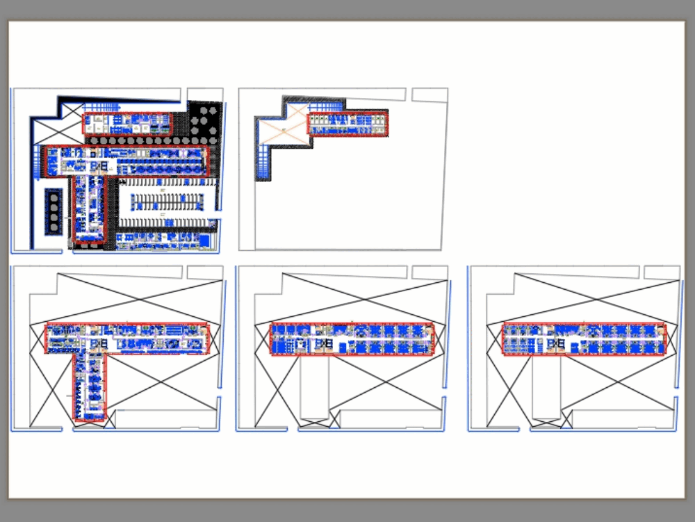 Hospital in AutoCAD | Download CAD free (1.76 MB) | Bibliocad