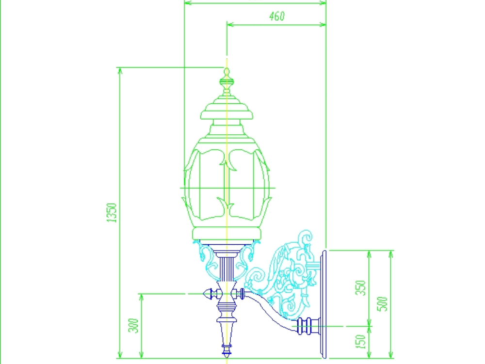 Streetlight in AutoCAD | Download CAD free (103.96 KB) | Bibliocad