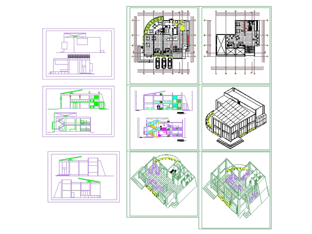 Snack bar en AutoCAD | Descargar CAD (1.46 MB) | Bibliocad