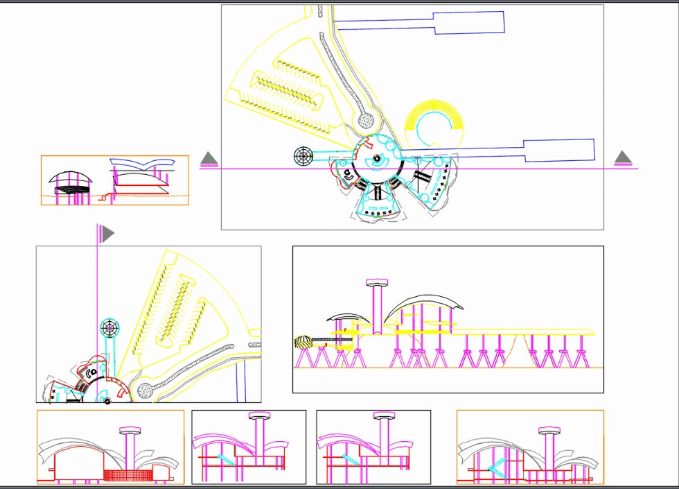 Marine museum in AutoCAD | CAD download (517.61 KB) | Bibliocad