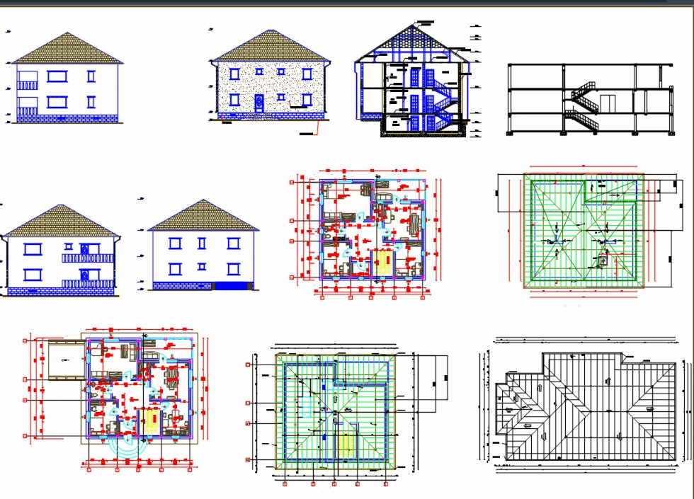 Home 2d in AutoCAD | CAD download (558.12 KB) | Bibliocad