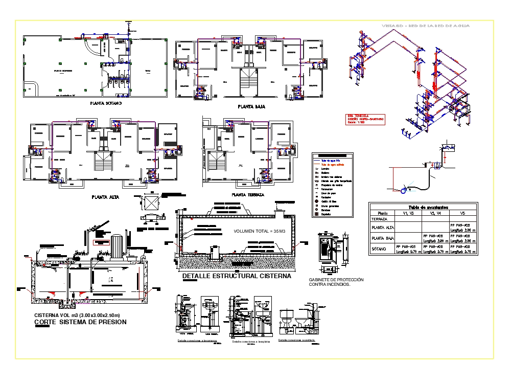 Hs agua potable vivienda en AutoCAD | Descargar CAD (1.21 MB) | Bibliocad