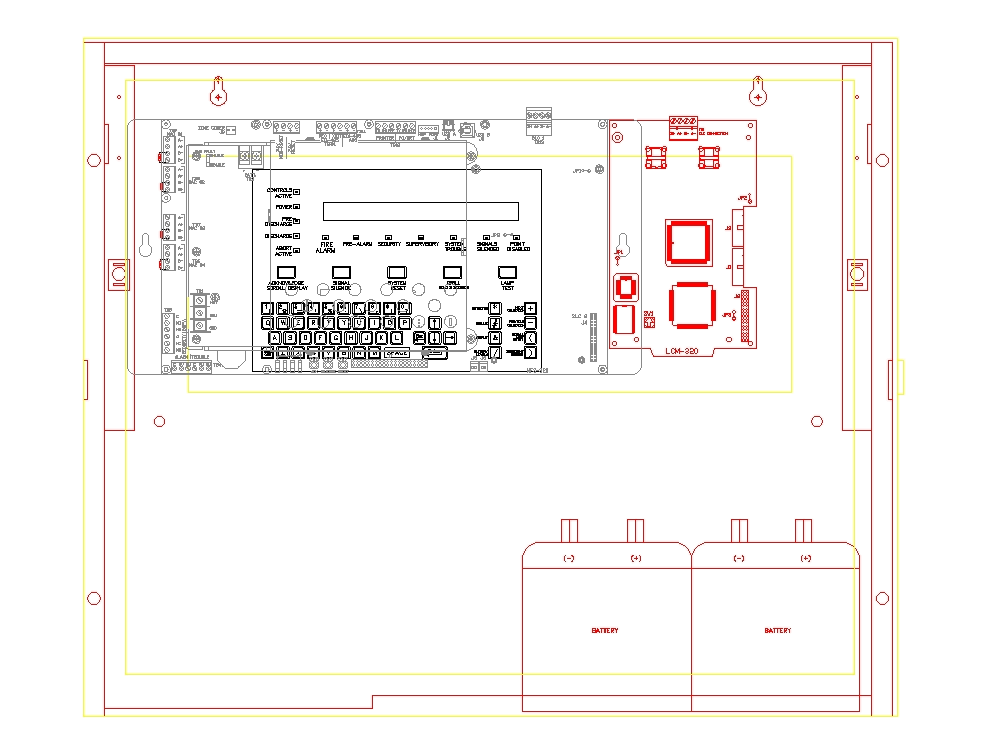 Panel de incendio notifier 640 3d en AutoCAD | CAD (526.05 KB) | Bibliocad