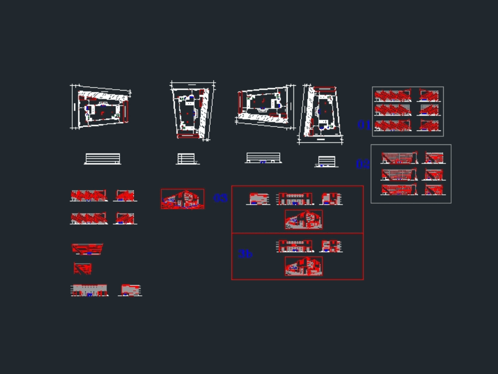 Einkaufszentrum in AutoCAD | Kostenlos CAD herunterladen (373.42 KB) | Bibliocad