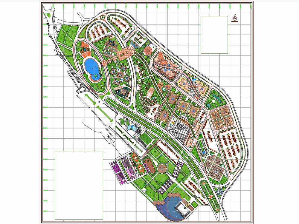 City map in AutoCAD | Download CAD free (1.03 MB) | Bibliocad