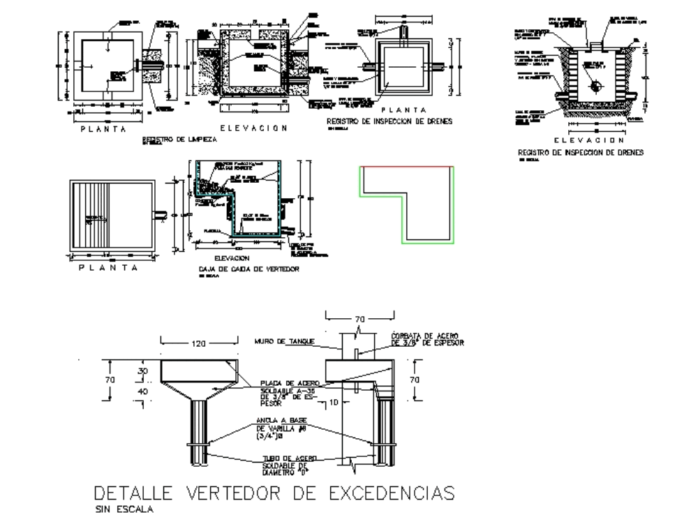 Cárcamo de bombeo en AutoCAD | Descargar CAD (993.6 KB) | Bibliocad