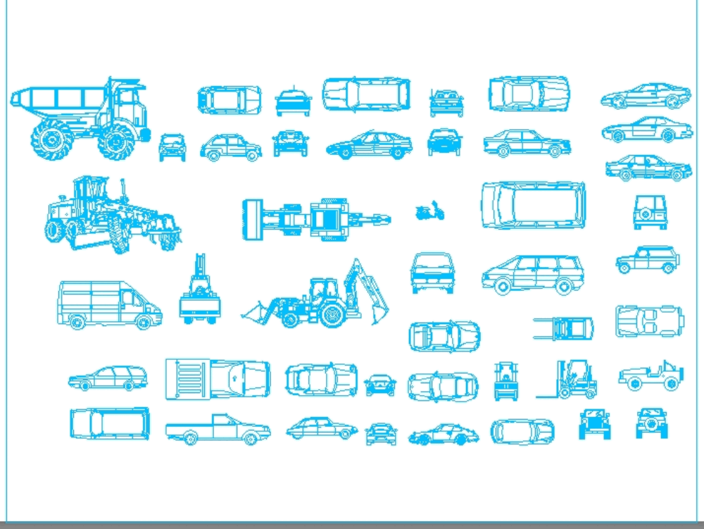 Autos en AutoCAD | Descargar CAD gratis (714.3 KB) | Bibliocad