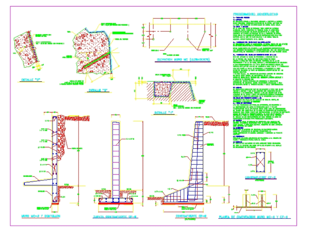 Retaining wall in AutoCAD | CAD download (364.88 KB) | Bibliocad