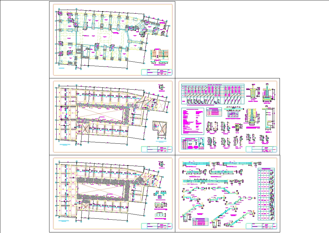 Planos completos de un edificio comercial (556.78 KB) | Bibliocad