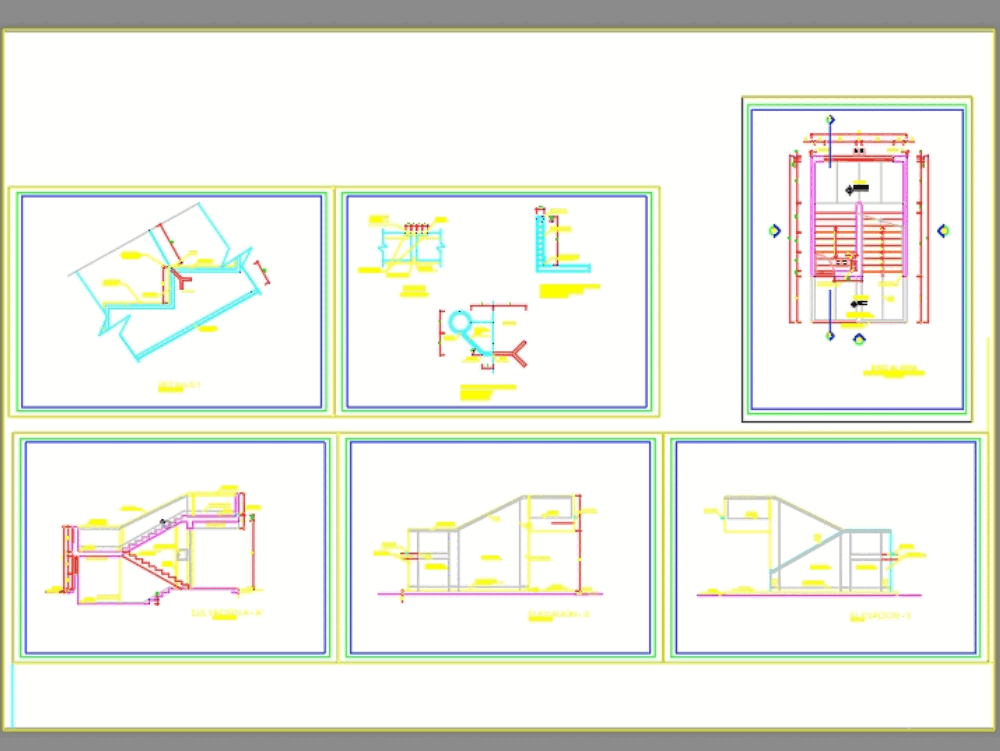 School ladder in AutoCAD | CAD download (734.7 KB) | Bibliocad