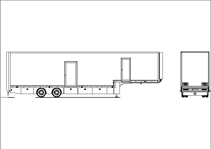 Semi - remolque en AutoCAD | Descargar CAD gratis (145.21 KB) | Bibliocad