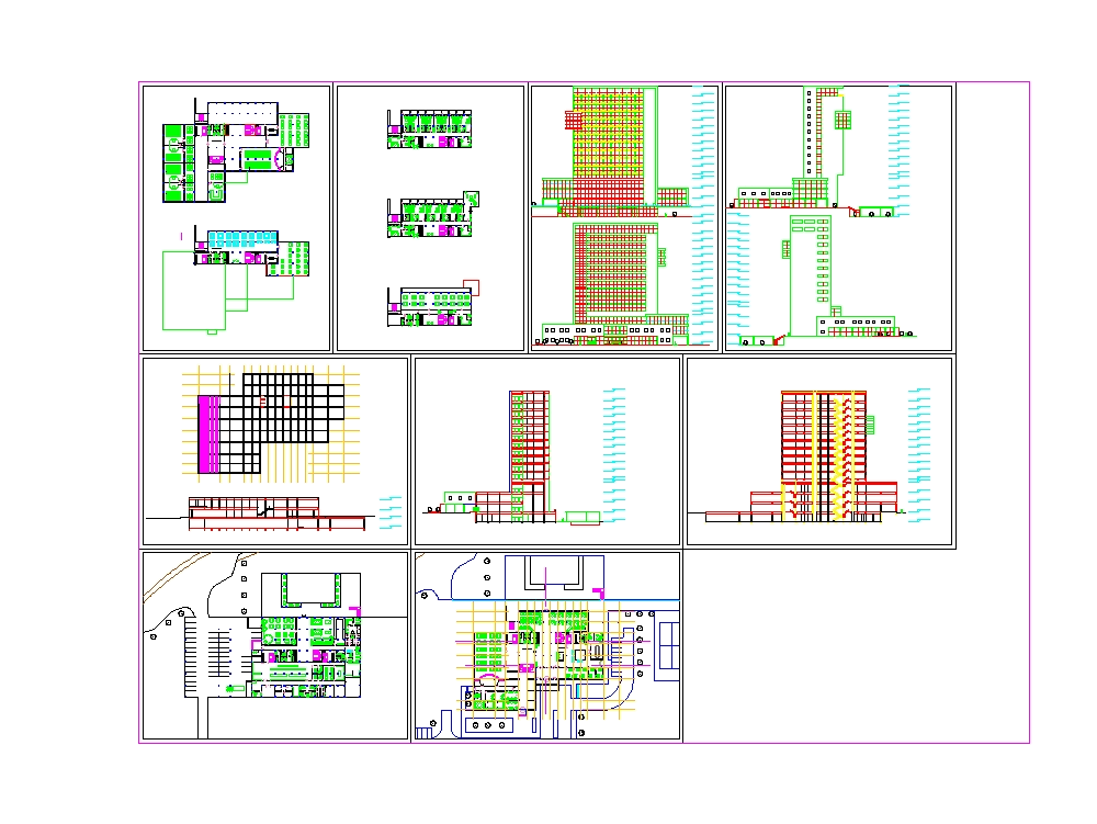 Hotel in AutoCAD | CAD download (1.21 MB) | Bibliocad