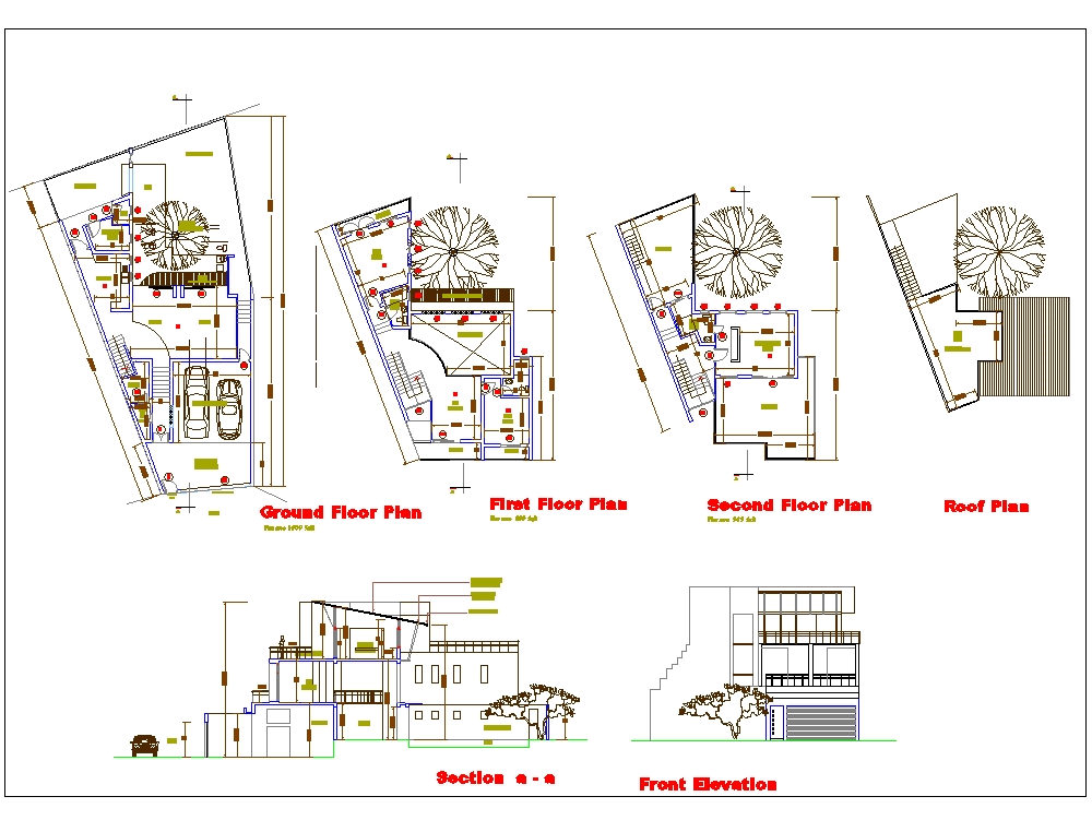 House with pool in AutoCAD | Download CAD free (998.4 KB) | Bibliocad