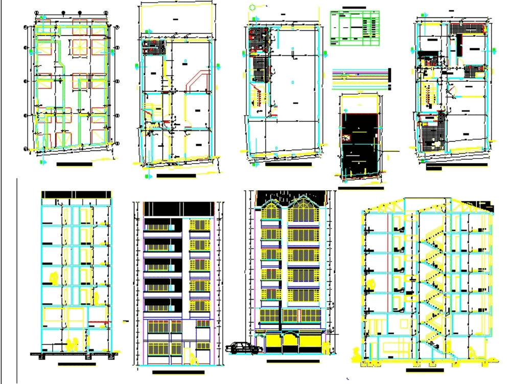 Department building in AutoCAD | CAD download (413.46 KB) | Bibliocad