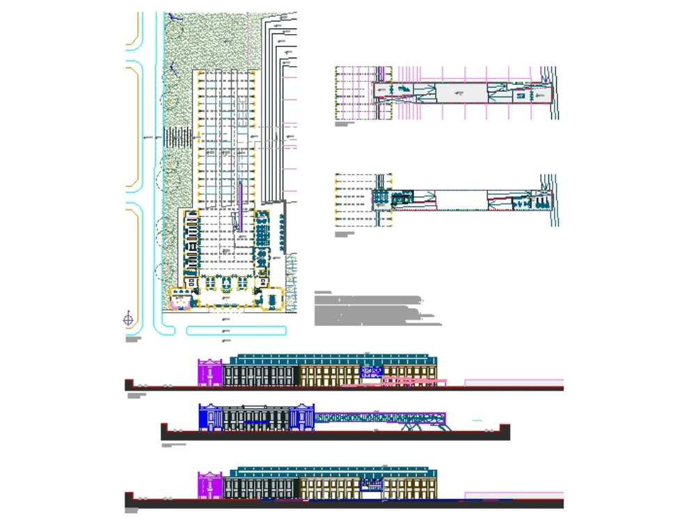 Plaza pública techada de uso múltiple (1.5 MB) | Bibliocad