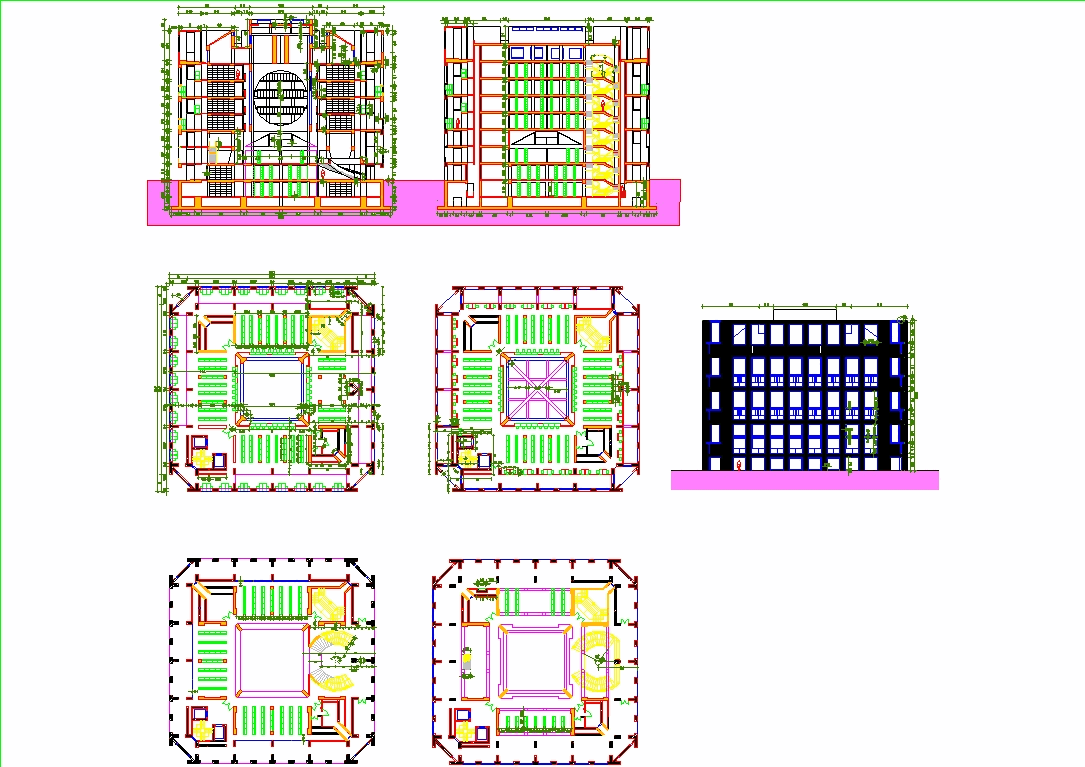 Exeter library in AutoCAD | CAD download (624.31 KB) | Bibliocad