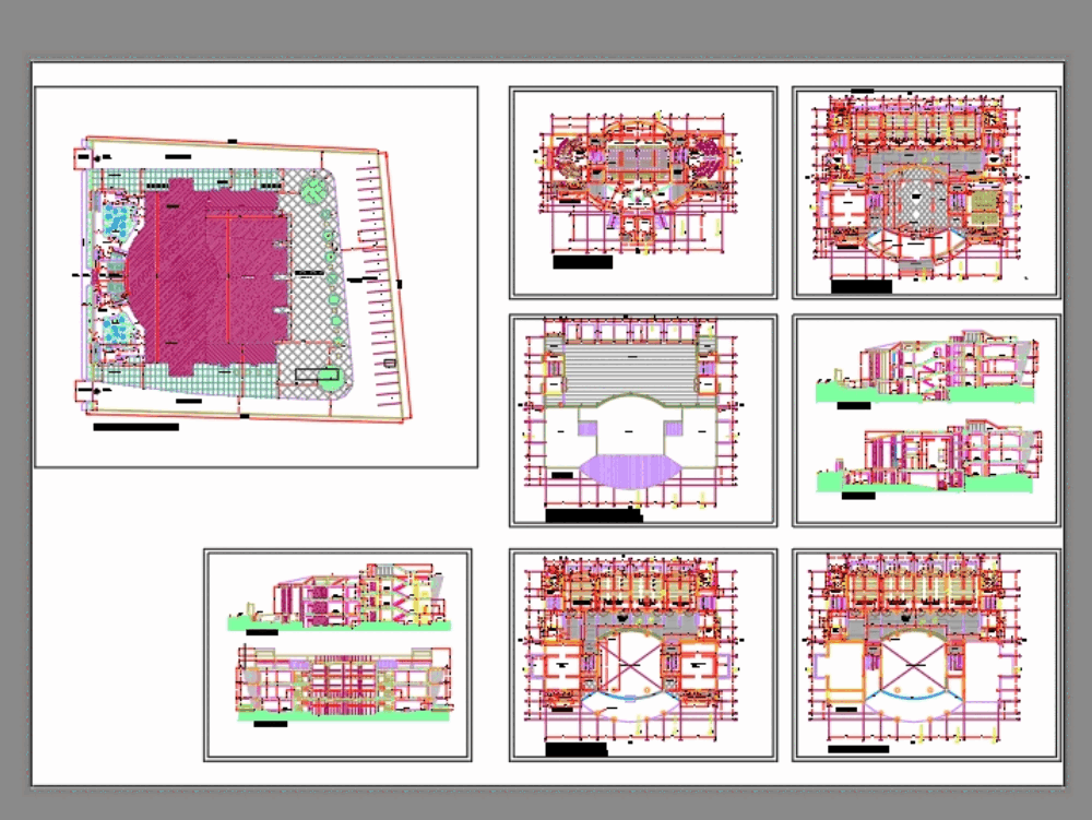 Salas de aula universitárias em AutoCAD | CAD (1.68 MB) | Bibliocad