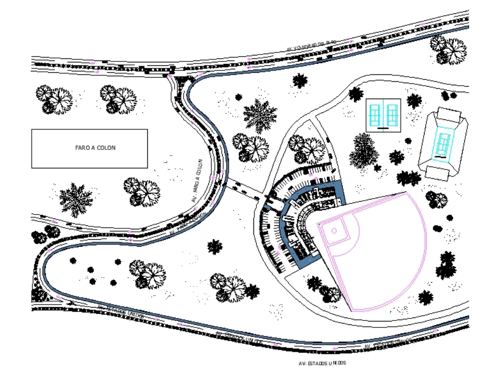 Beisbol stadium in AutoCAD | CAD download (6.08 MB) | Bibliocad