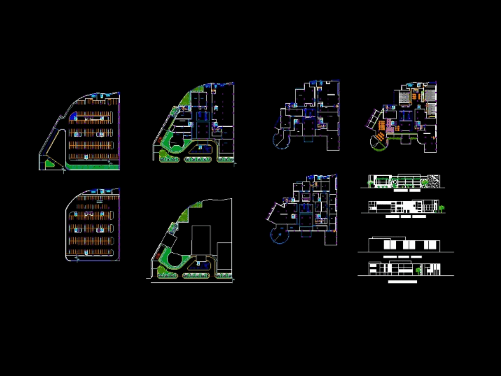 Pequeño Centro Comercial Urbano En Autocad Cad 959 96 Kb Bibliocad
