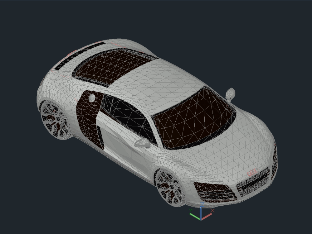 Audi r8 en AutoCAD | Descargar CAD (5.11 MB) | Bibliocad
