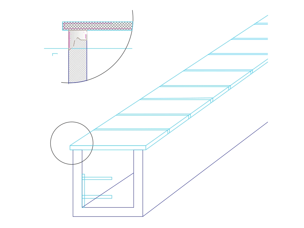 Cubierta de concreto con cable trange (128.88 KB) | Bibliocad