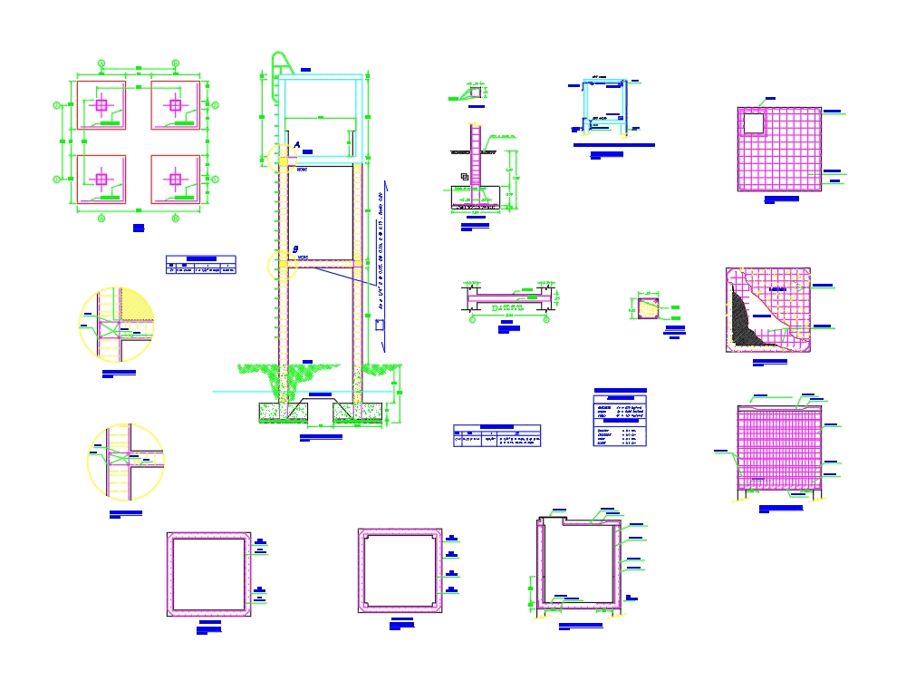 Tanque elevado 10m3 em AutoCAD | Baixar CAD (123.59 KB) | Bibliocad