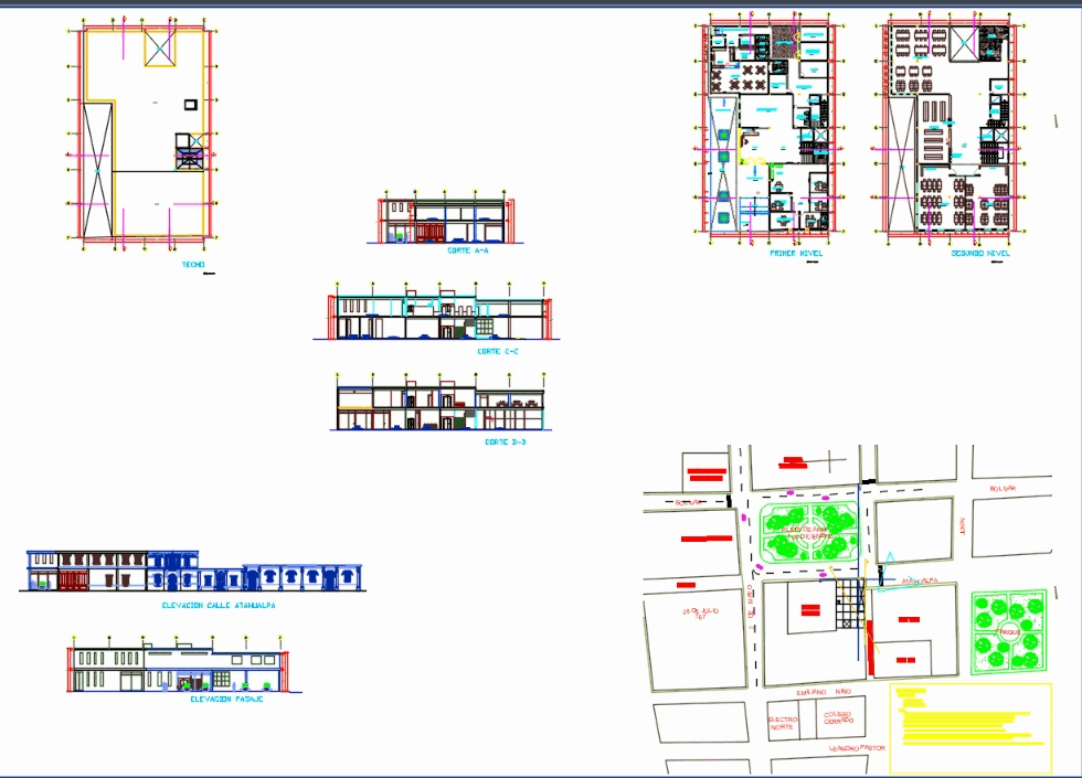 Centro Cultural Biblioteca En Autocad Cad 3 77 Mb Bibliocad