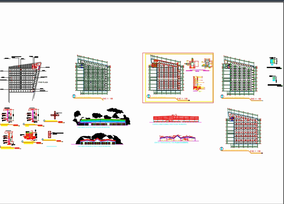 Municipal market in AutoCAD | Download CAD free (1.82 MB) | Bibliocad