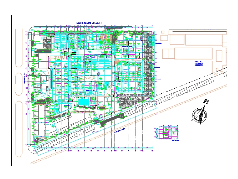 Hospital architecture in AutoCAD | CAD download (2.15 MB) | Bibliocad