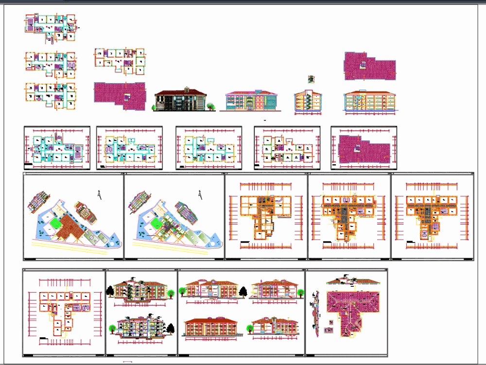 School in AutoCAD | CAD download (5.81 MB) | Bibliocad