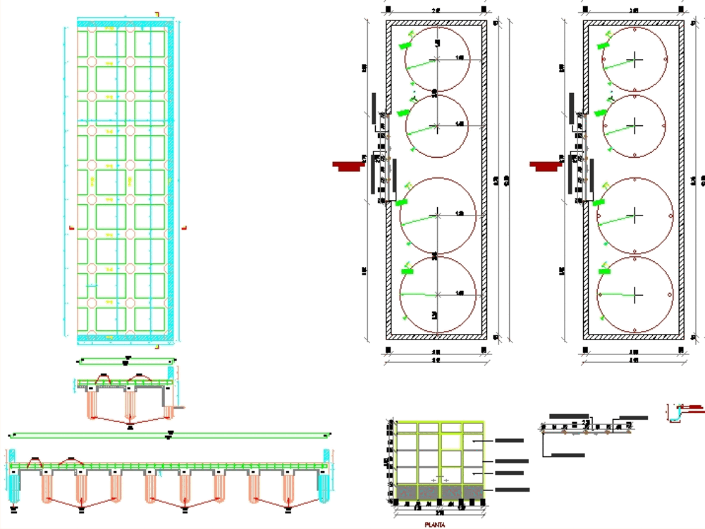 Tanques de armazenamento em AutoCAD | Baixar CAD (252.96 KB) | Bibliocad